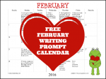 February Writing Prompt Calendar