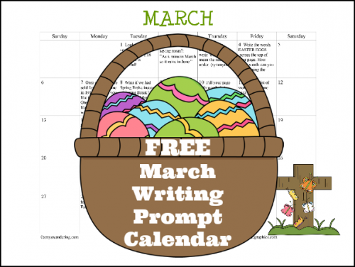 March Writing Prompt Calendar